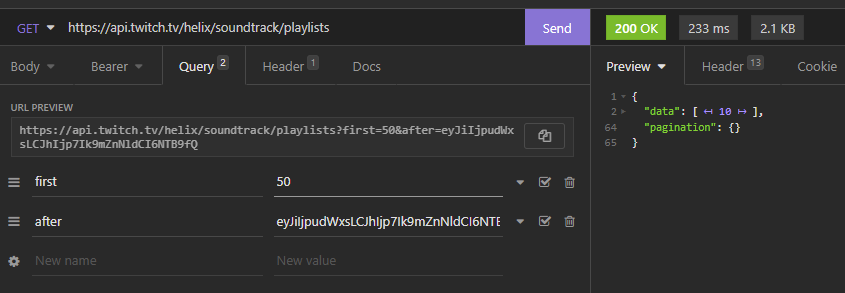 Doc / API mismatch for Pagination with Get Soundtrack Playlists and Playlist · Issue #627 ...