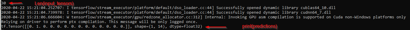 model.predict(tensor_array) returns predictions[0] instead of all ...