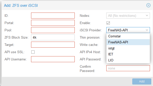 problem getting the options to show · Issue #38 · TheGrandWazoo/freenas-proxmox · GitHub