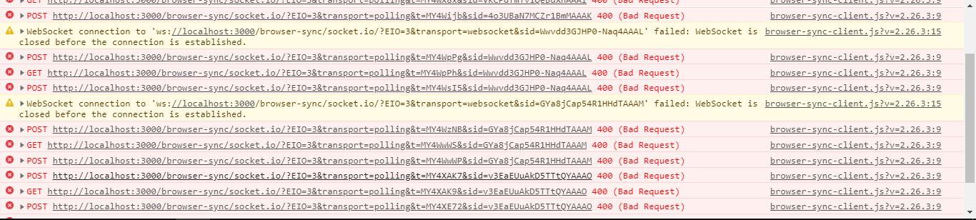 Bad Request websocket is closed before the connection is established. · Issue #1651 ...