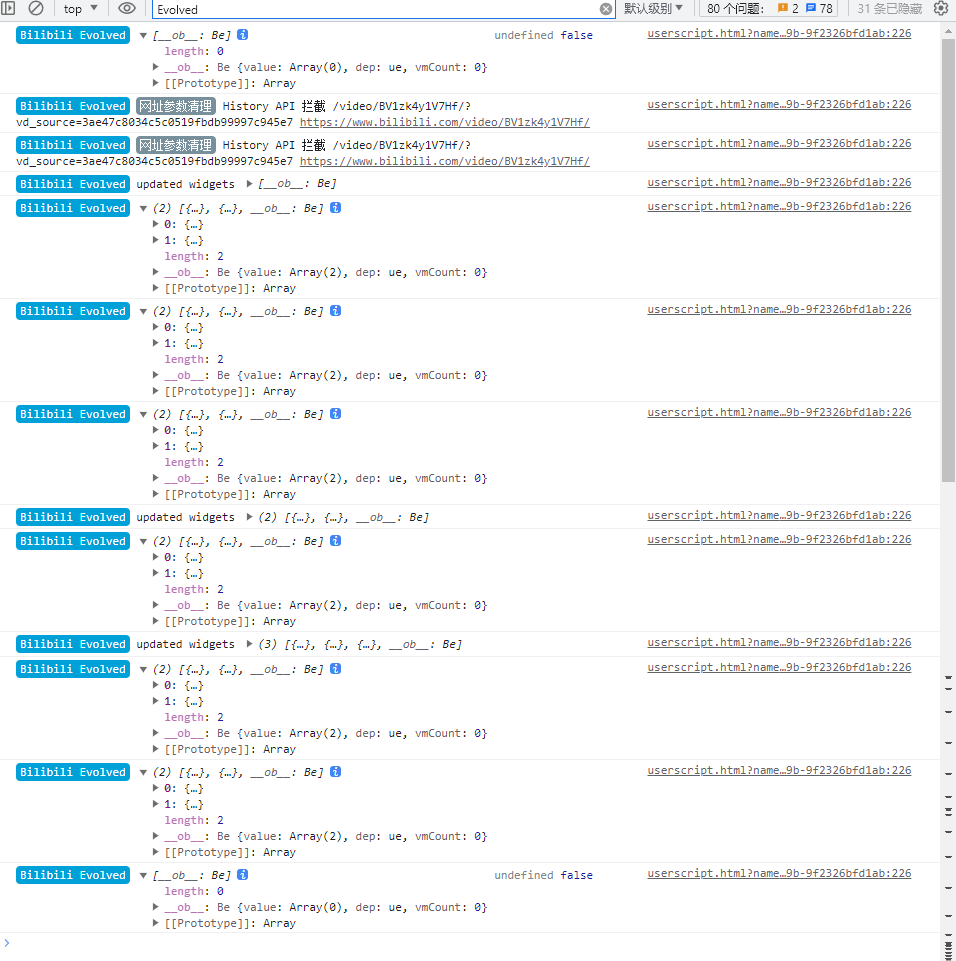 目前部分各功能突然失效 已知有查看封面 快速收藏 外置稍后再看 · Issue #4309 · the1812/Bilibili-Evolved · GitHub