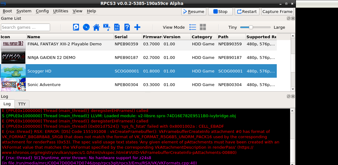 Framebuffer format mismatch in vulkan · Issue #2937 · RPCS3/rpcs3 · GitHub