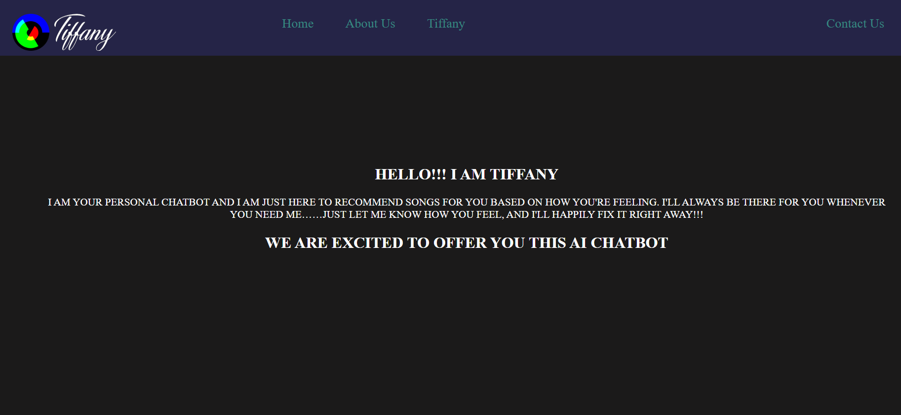 GitHub - Devang-soni/Tiffany: Tiffany is an ai based chat bot which suggest songs on the basis ...