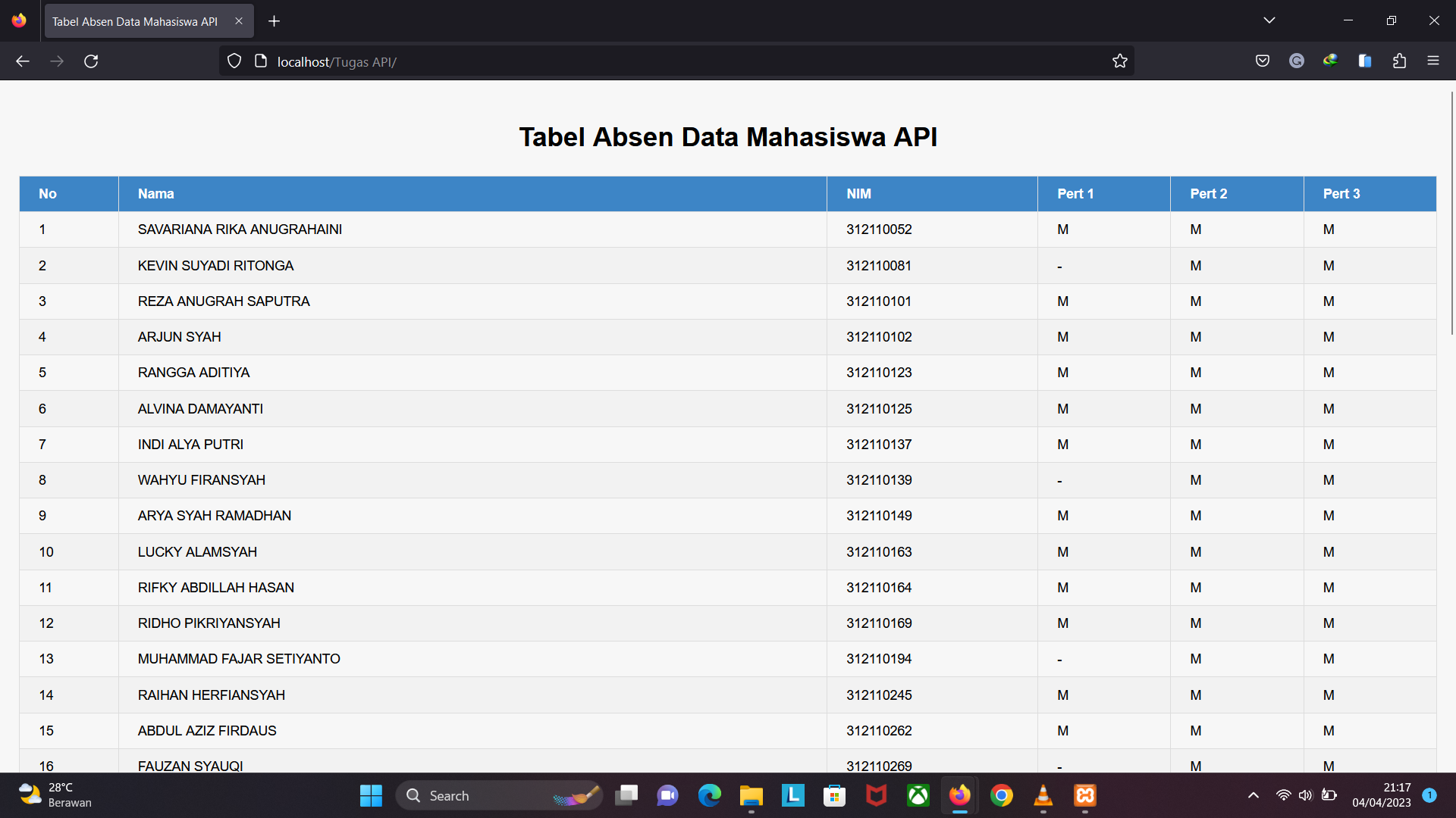 GitHub - Daredesuka/Table-Absen-Mahasiswa