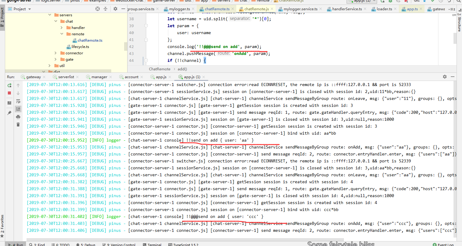 examples有个示例是直接ts-run的，发现了一些问题，提醒大家谨慎使用 · Issue #83 · node-pinus/pinus · GitHub