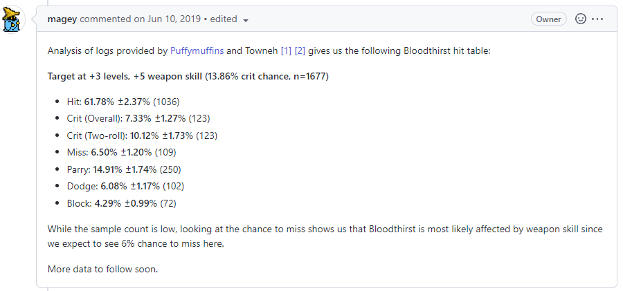 [Warrior] Bloodthirst not affected by weapon skill · Issue #146 · TeamEverlook/Everlook ...