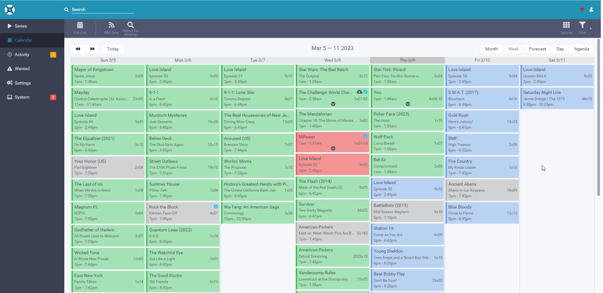 Additional Filter Options for Calendar · Issue #5476 · Sonarr/Sonarr ...