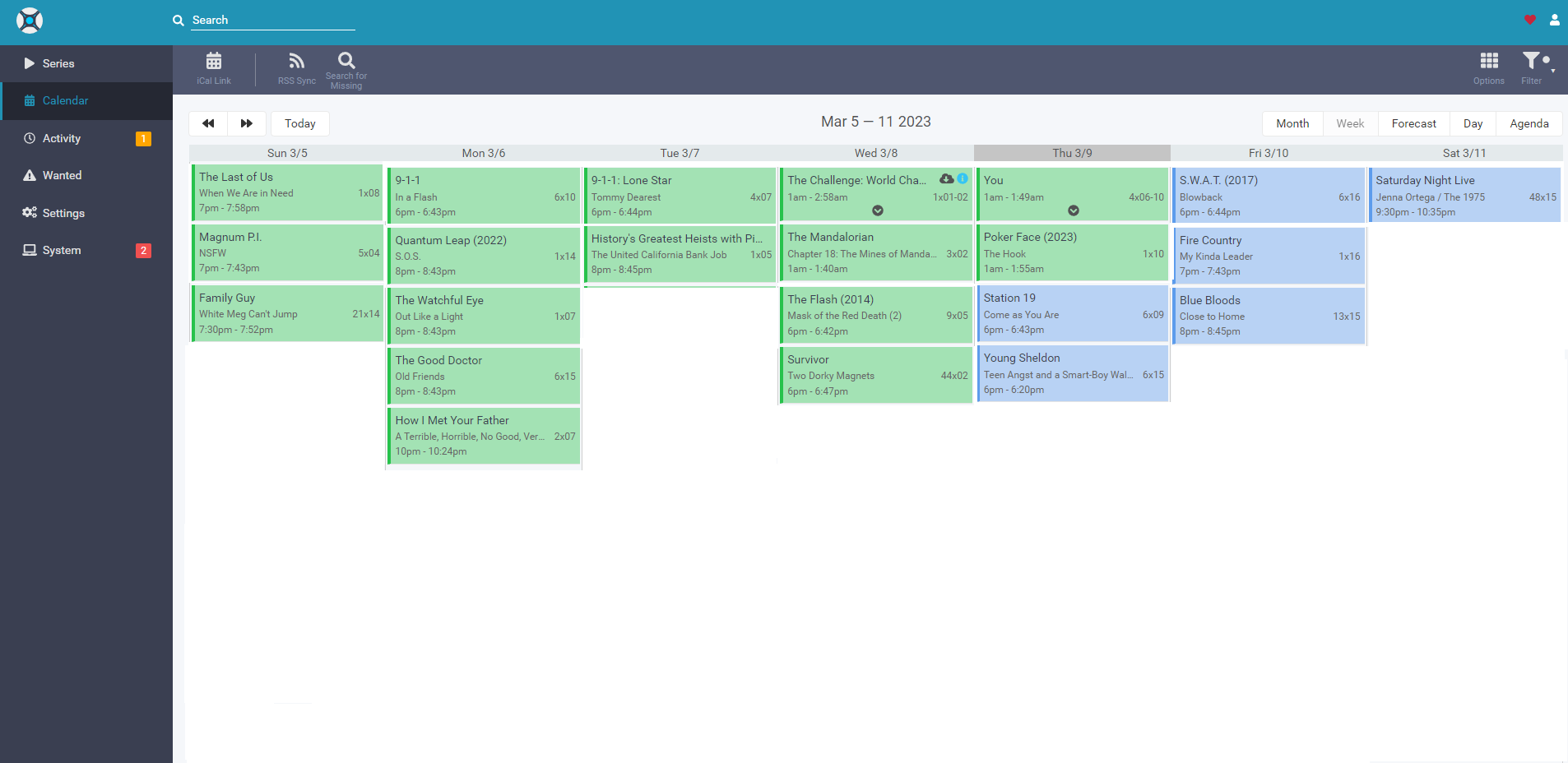 Additional Filter Options for Calendar · Issue #5476 · Sonarr/Sonarr ...