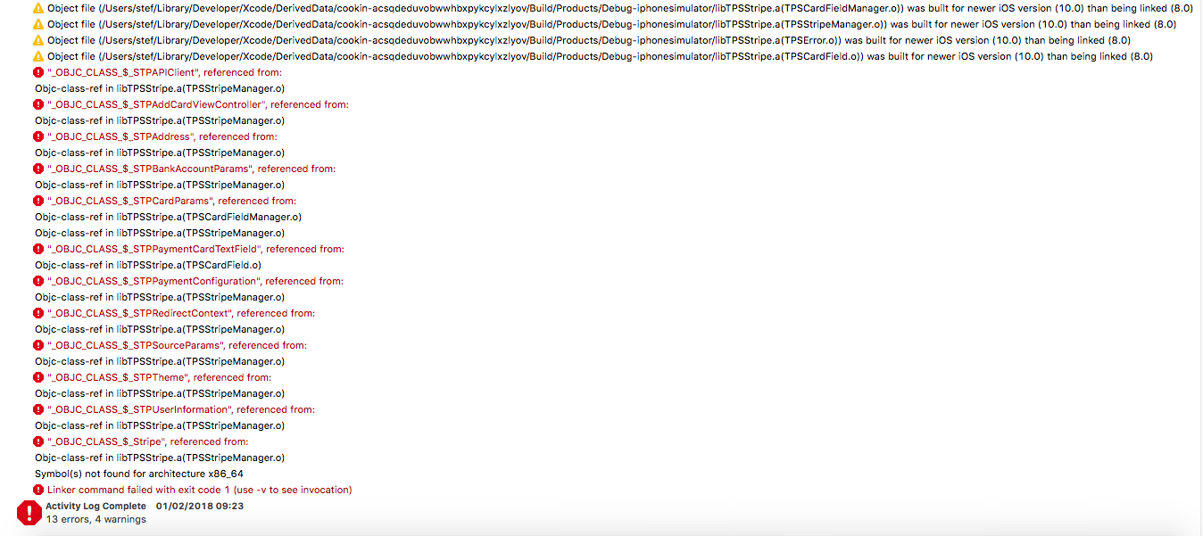 Stripe/Stripe.h' file not found · Issue #230 · tipsi/tipsi-stripe · GitHub