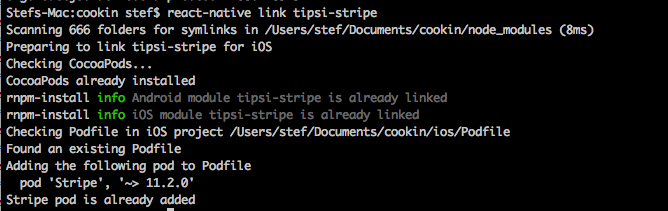 Stripe/Stripe.h' file not found · Issue #230 · tipsi/tipsi-stripe · GitHub