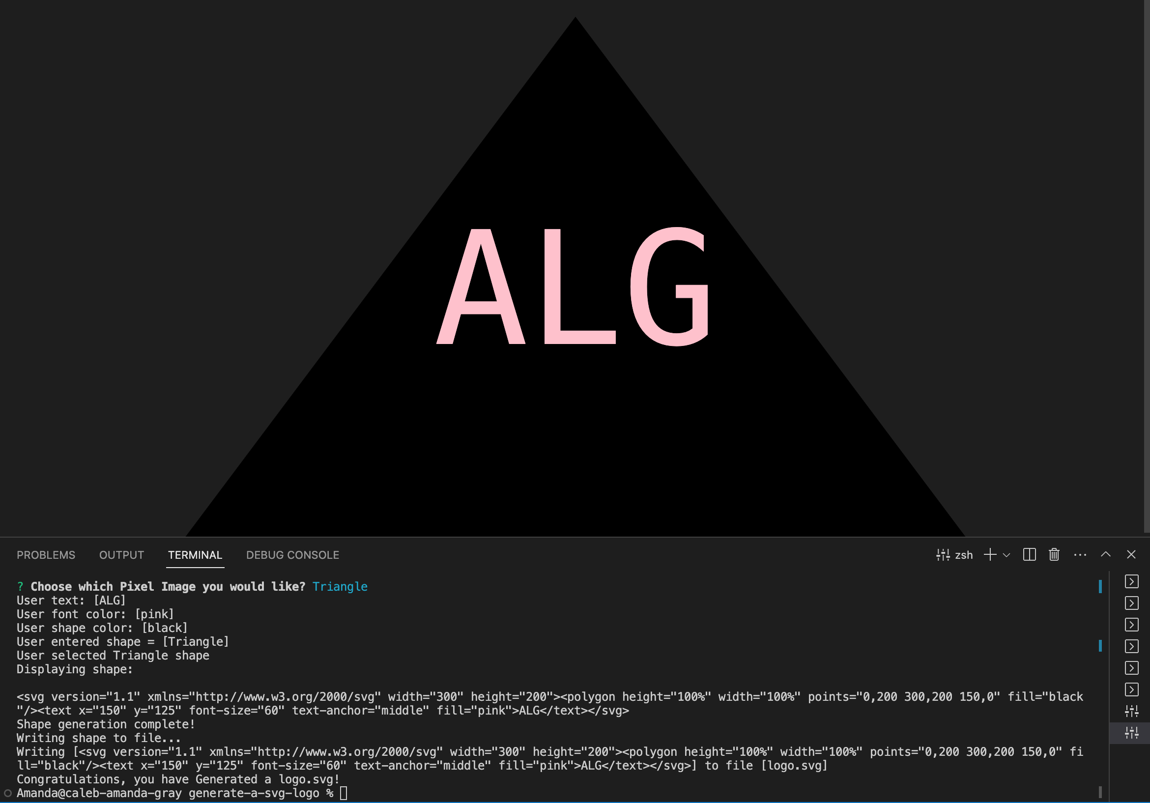 GitHub - Berkeleycodingmomma/generate-a-svg-logo