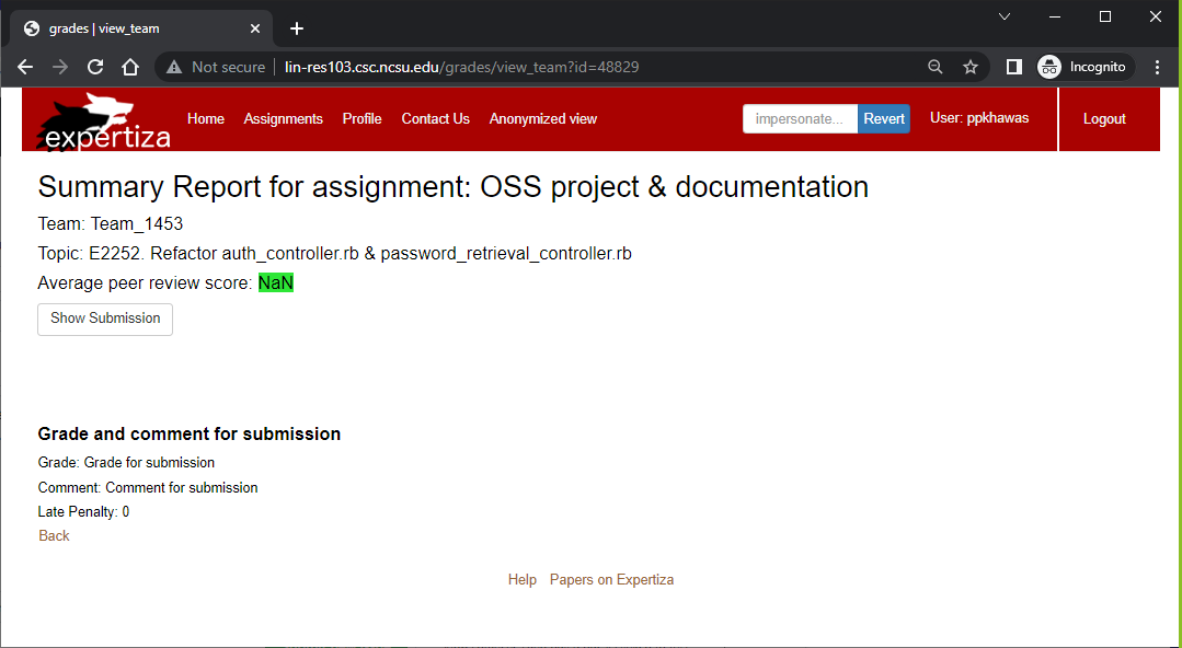 Scores can't be viewed in new version · Issue #2522 · expertiza/expertiza · GitHub