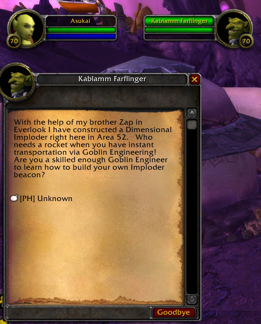 [UI] Kablamm Farflinger / Dimensional Ripper: Area 52 - Missing Gossip text · Issue #16890 ...