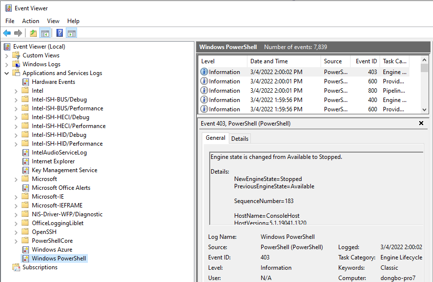 Engine Logging is not enabled · Issue #14864 · PowerShell/PowerShell ...