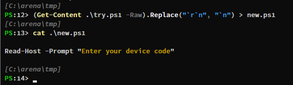 Save pure string text to file with redirection or `Out-File ...