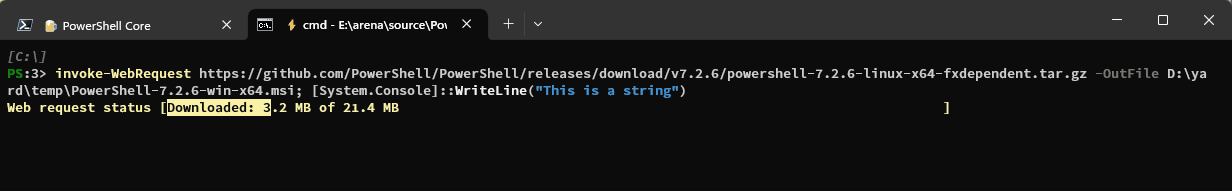 Complete the progress bar rendering in `Invoke-WebRequest` when ...