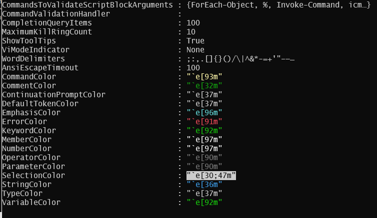 PSReadline sets unusable colours With RC3 · Issue #1367 · PowerShell/PSReadLine · GitHub