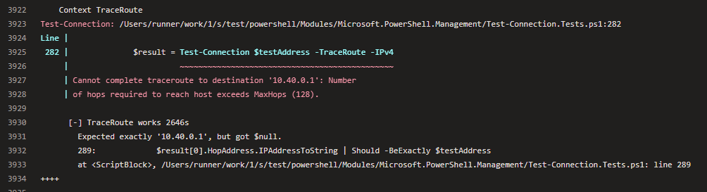The 'TraceRoute' test take 44 minutes to fail in macOS CI · Issue ...