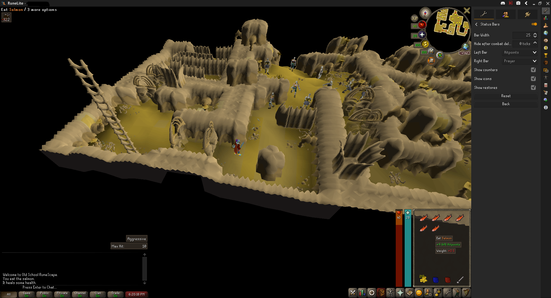 Status Bar Plugin - Display Future HP Value on Healing Item Hover · runelite runelite ...