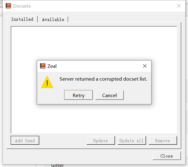 Docsets are not available · Issue #1479 · zealdocs/zeal · GitHub