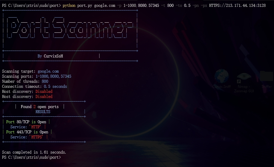 GitHub - CurvixSsH/ports-scanner: Realiza un escaneo de los 65535 puertos en menos de 45 ...