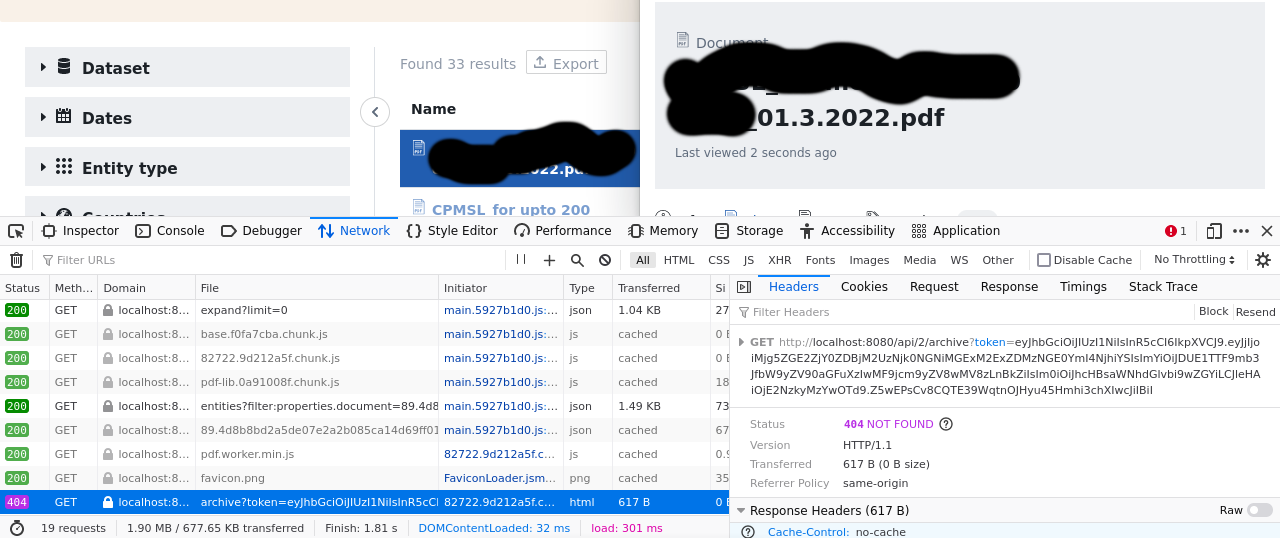 BUG: "Failed to Load PDF File" when clicking on a search result · Issue ...