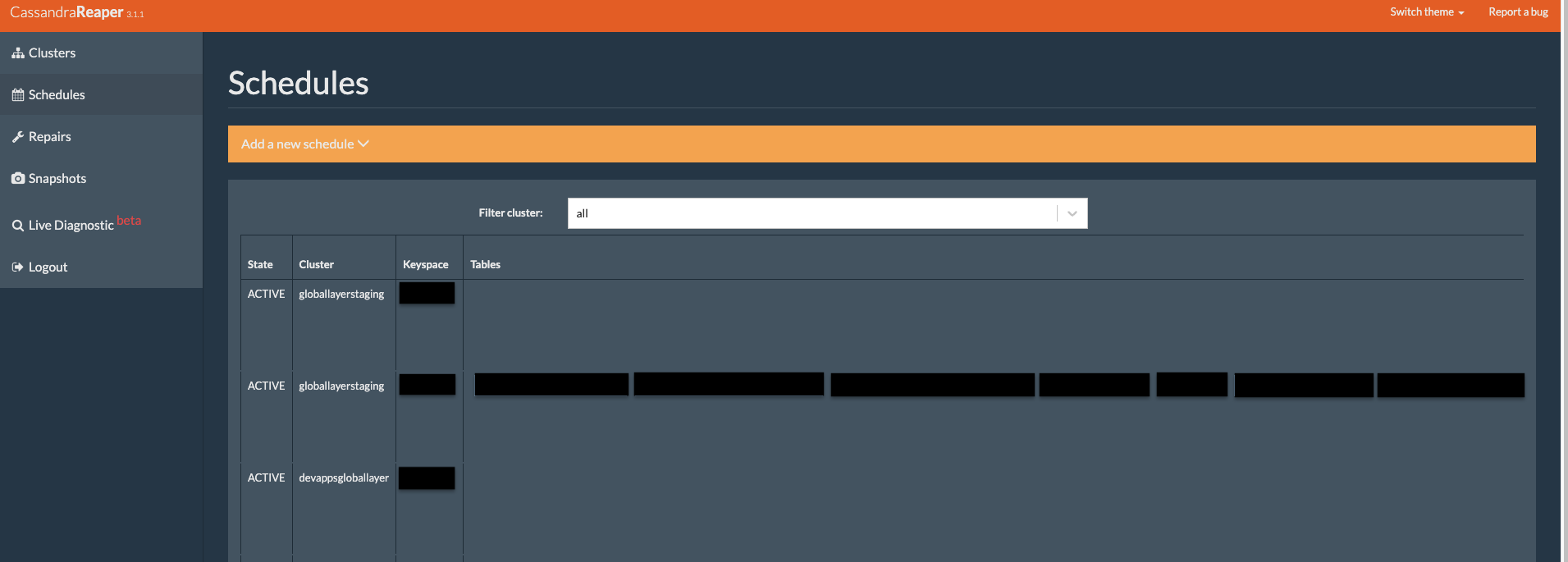 Schedule UI doesn't handle lots of tables well · Issue #1183 · thelastpickle/cassandra-reaper ...