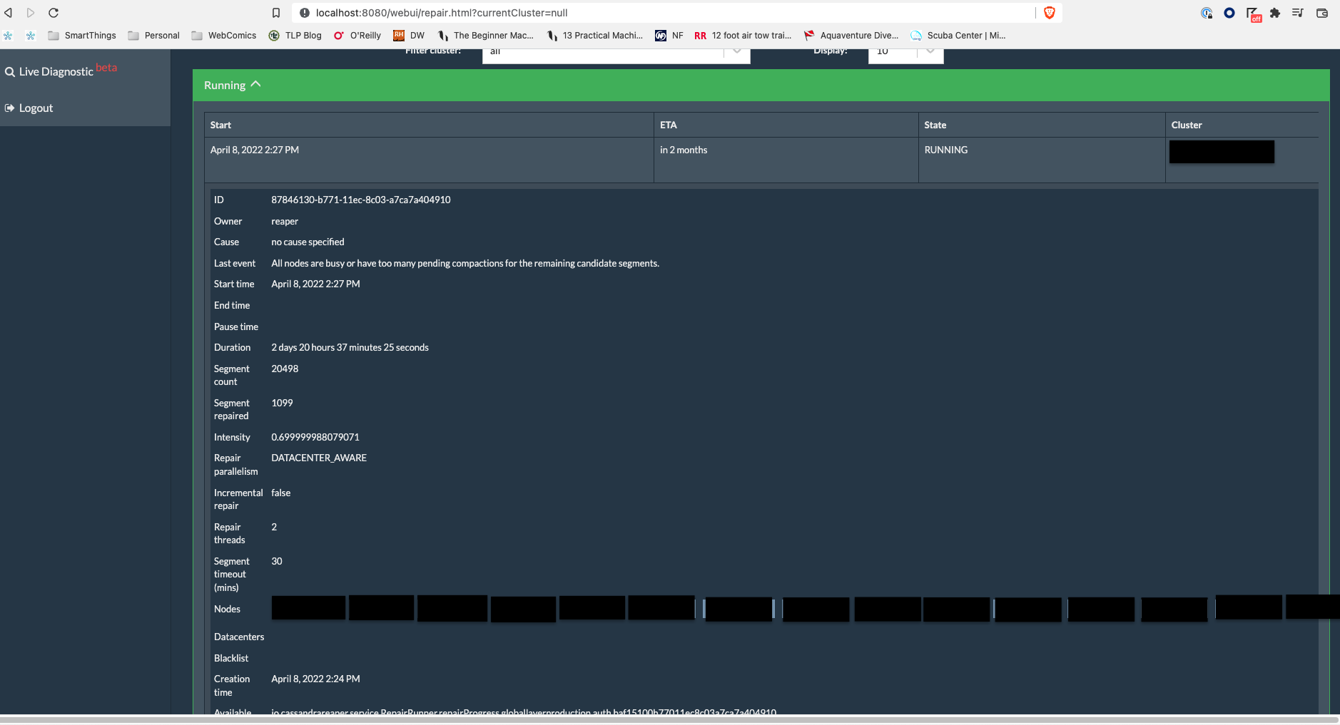 Nodes Field in Repair UI doesn't wrap · Issue #1187 · thelastpickle/cassandra-reaper · GitHub