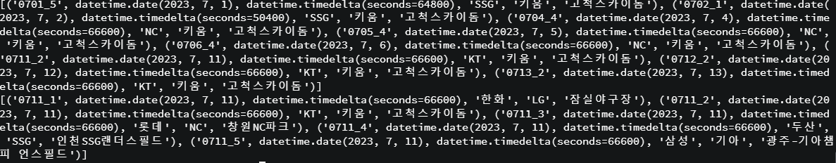 Quiz13 기획한 서비스에서 중요한 데이터를 담을 수 있는 테이블을 만들고 데이터를 넣고 그 데이터를 Fastapi를 통해서 제공해보자 · Issue 15