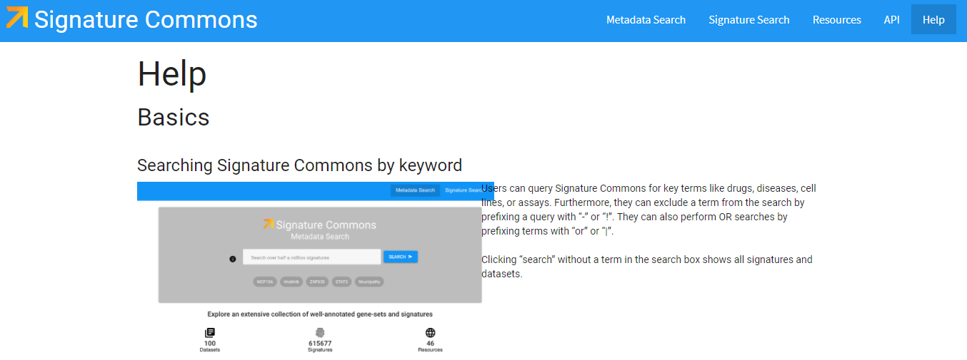 Text overlaps with image in the help tab · Issue #222 · MaayanLab/signature-commons-ui · GitHub