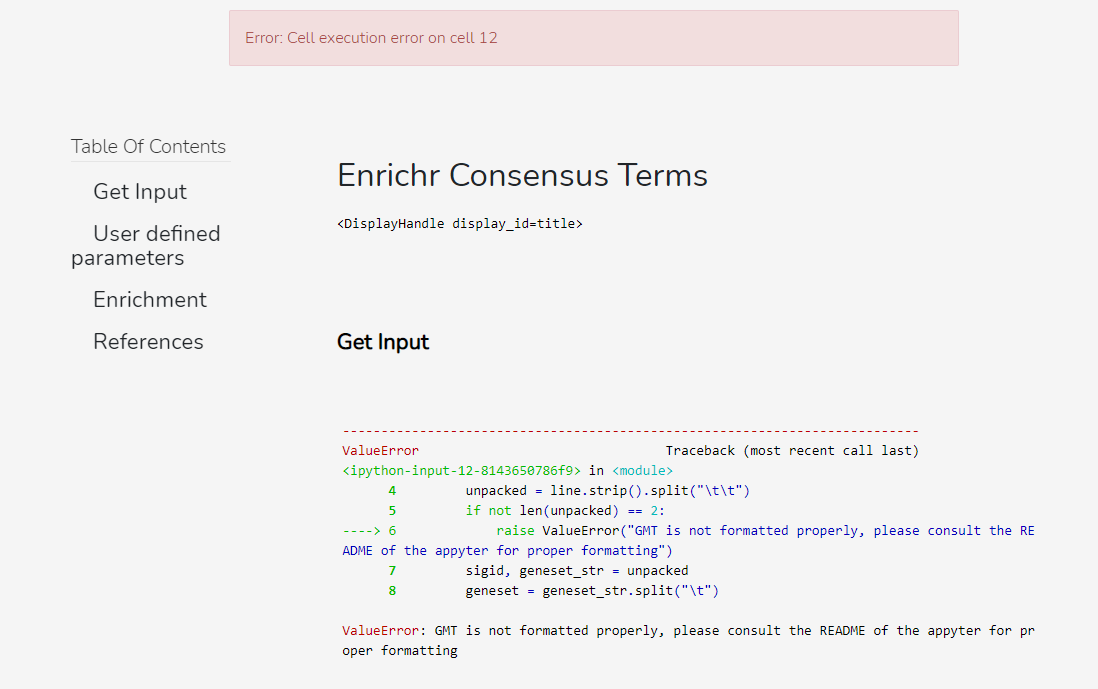 Problem with the Enrichr consensus Appyter - Error in GMT file format · Issue #521 · MaayanLab ...