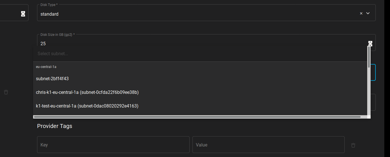 Node Size / Subnet Dropdown is misplaced · Issue #2589 · kubermatic/dashboard · GitHub
