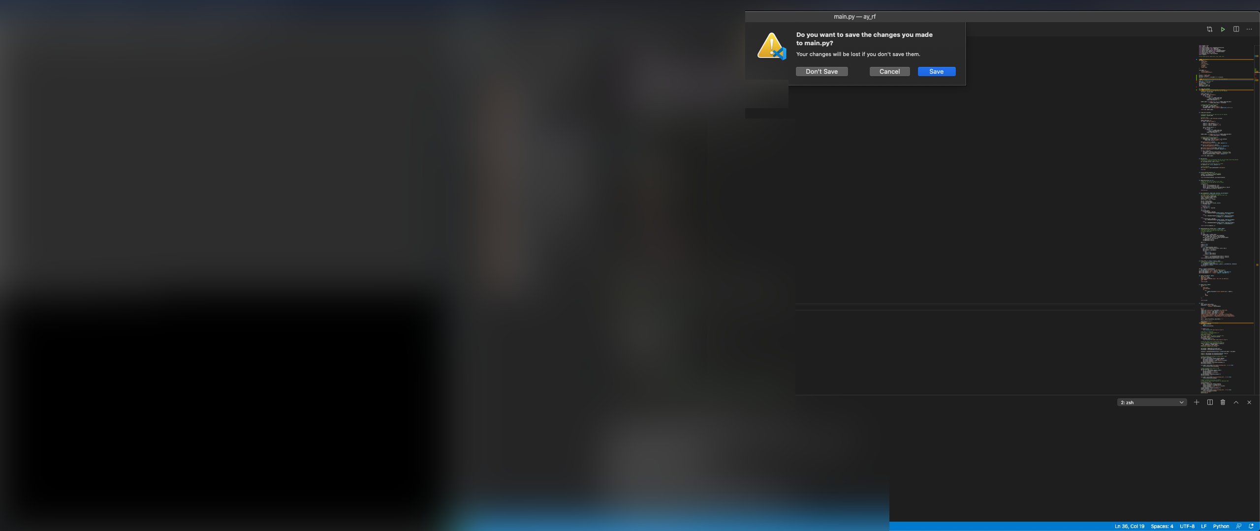 Wrong window closing after Codespace timesout and you "ok" the message ...