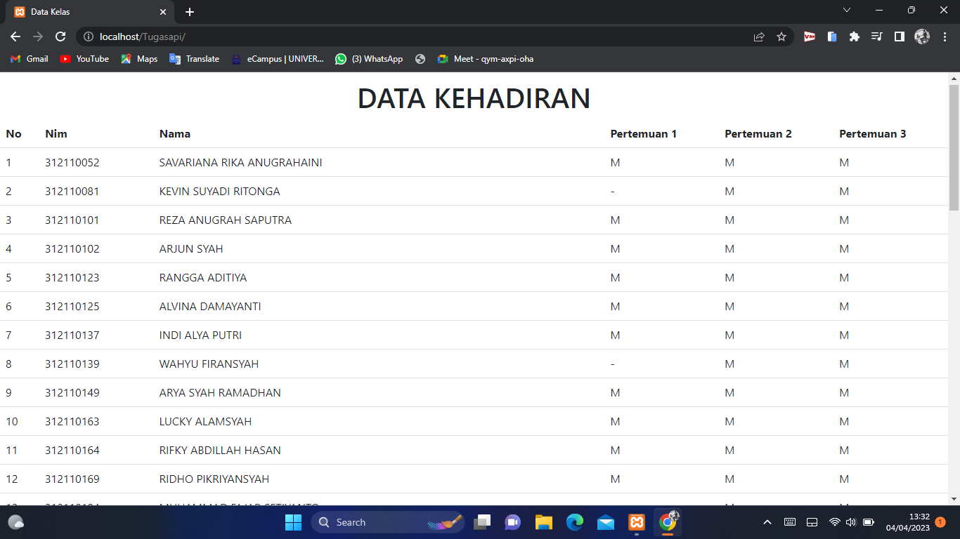 GitHub - Ranggaaditiya/Membuat_Tabel_Absen_Mahasiswa: Tugas API