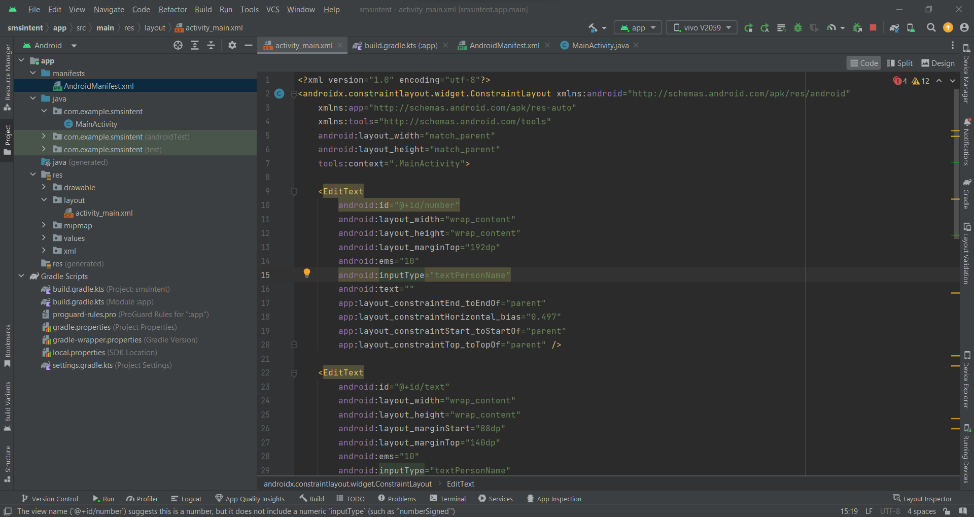 GitHub - Poojariyaa/smsintent