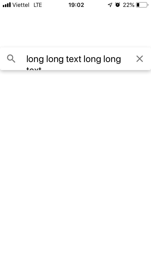 [v2] - Searchbar render wrong layout with long text · Issue #530 · callstack/react-native-paper ...