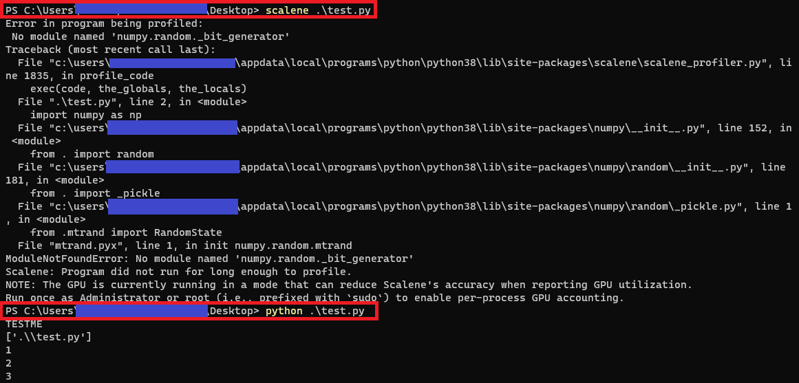 Cannot memory profile the scalene example on W11 + NVIDIA card · Issue #609 · plasma-umass ...
