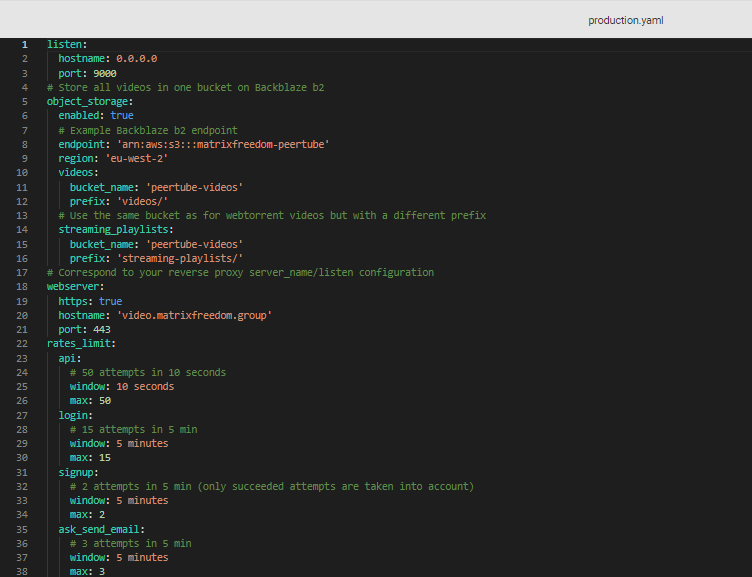 Please provide a video tutorial for remote storage · Issue #4504 · Chocobozzz/PeerTube · GitHub