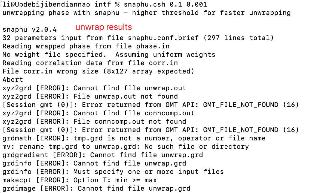 Help Abot Gacoscorrection And Unwrap Correctresultsgrd · Issue 711 · Gmtsargmtsar · Github