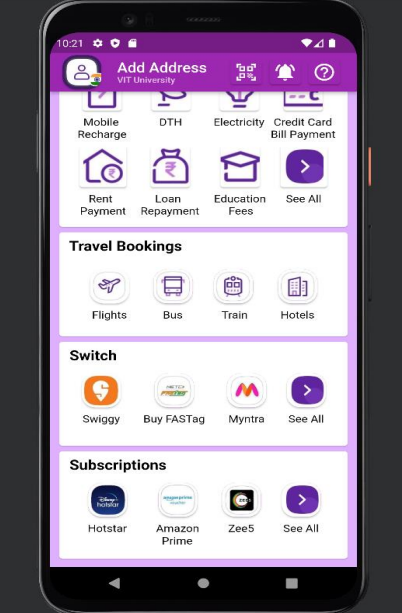 GitHub - TapeshKhandelwal/PhonePeCloneApp: In this project, I have created PhonePe app's home ...