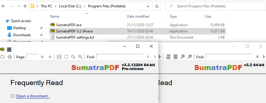 SumatraPDF portable won't run from "C:\Program Files (Portable)" path · Issue #1818 ...