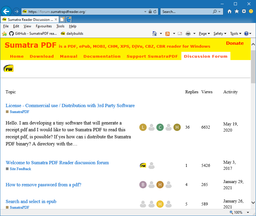 Main web site visual problems · Issue #1873 · sumatrapdfreader/sumatrapdf · GitHub