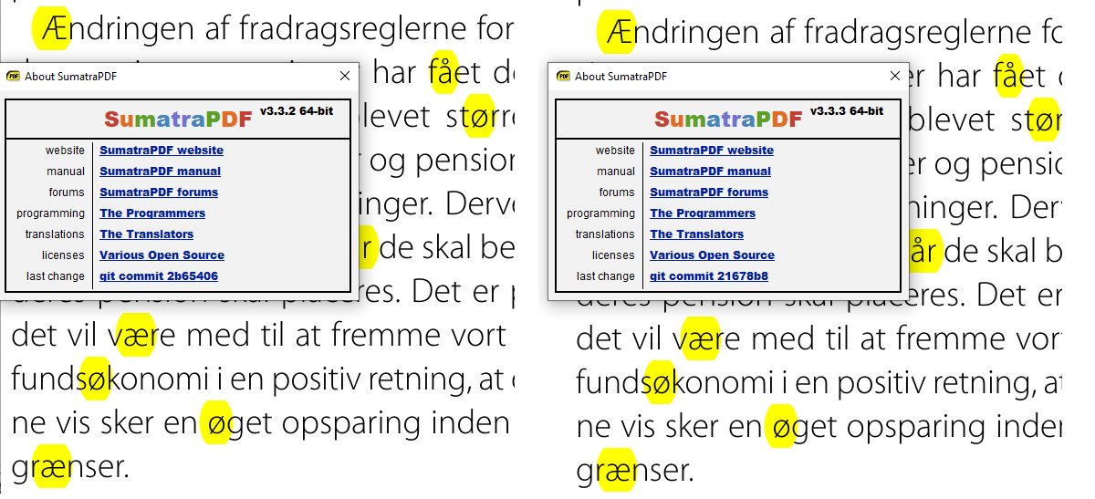Wrong characters for special danish letter æøå ÆØÅ in version 3.3.3-64 ...