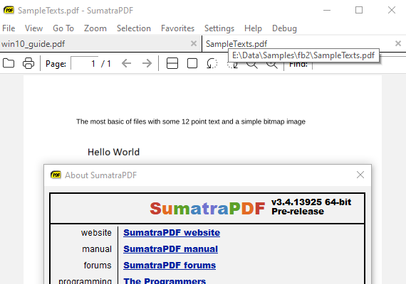 Show menu and tabs · Issue #2081 · sumatrapdfreader/sumatrapdf · GitHub