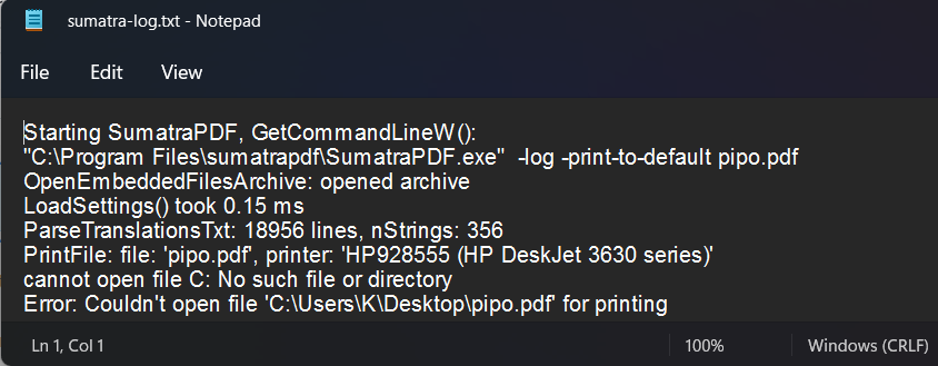 "Couldn't initialize printer" doesn't trigger error · Issue #2630 · sumatrapdfreader/sumatrapdf ...