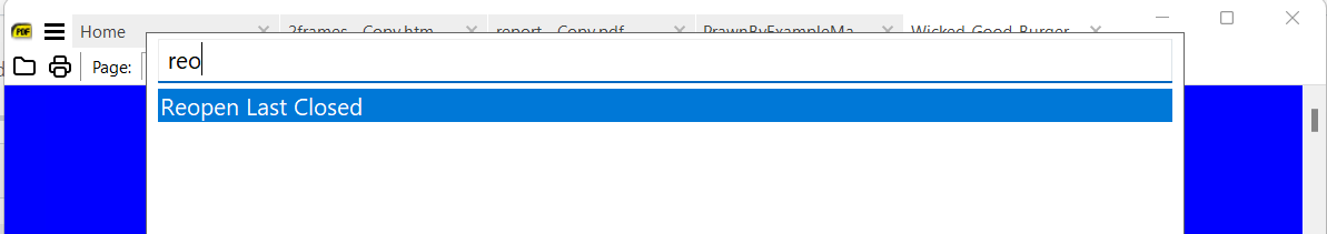 Restore recently closed tabs via keyboard shortcut · Issue #788 · sumatrapdfreader/sumatrapdf ...