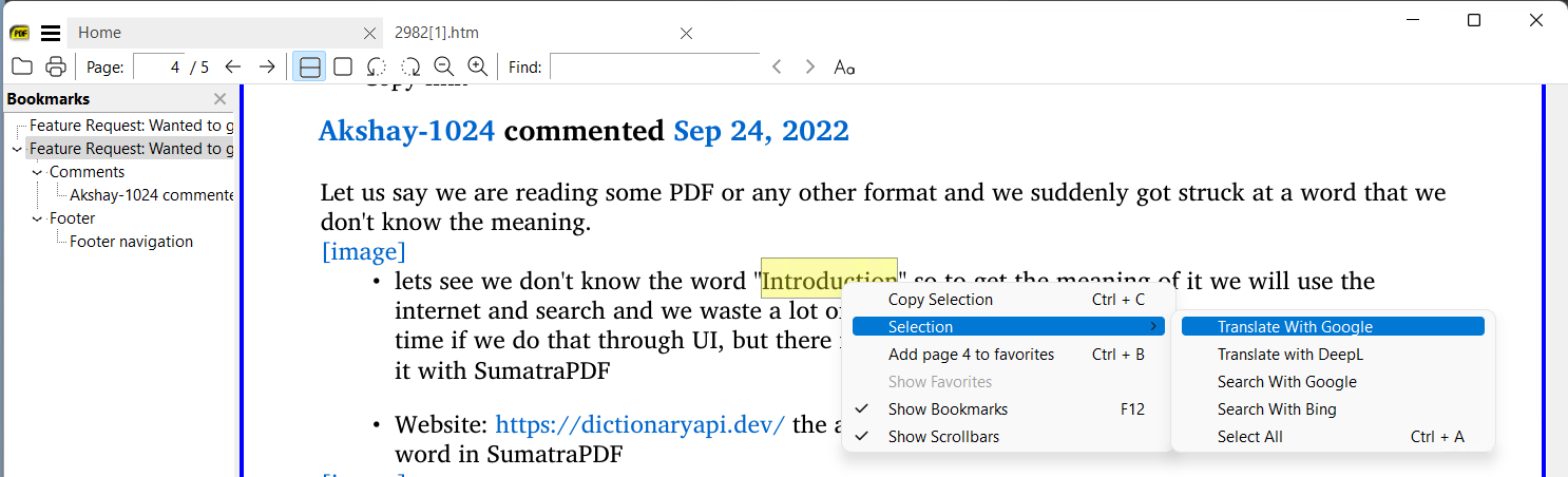 Feature Request: Wanted to get meaning of a specific word just after selecting it · Issue #2982 ...