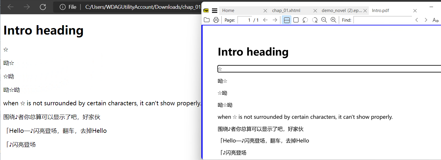 Some Characters such as ☆ and ♪ rendering as " " · Issue #2890 · sumatrapdfreader/sumatrapdf ...
