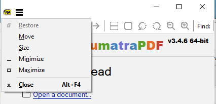 alt+space not working · sumatrapdfreader sumatrapdf · Discussion #3223 · GitHub