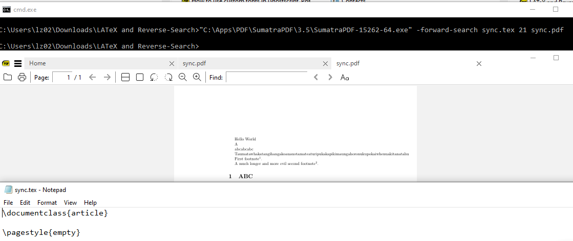 Synctex / forward search crashes · Issue #3381 · sumatrapdfreader/sumatrapdf · GitHub